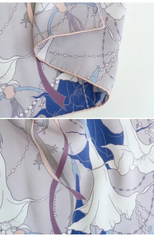 LOST PATTERN Datura Silk Pocket Square