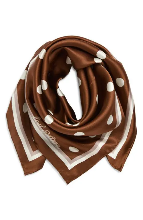 LOST PATTERN Retro Polka Dot Silk Square Bandana