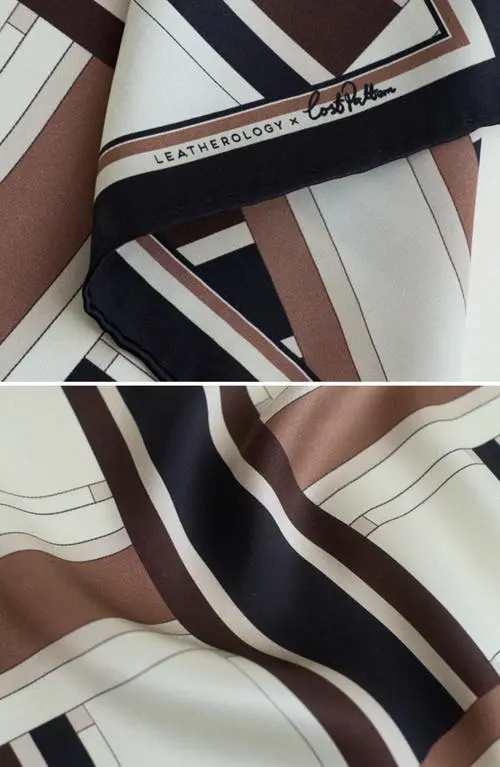 LOST PATTERN X Leatherology Silk Pocket Square