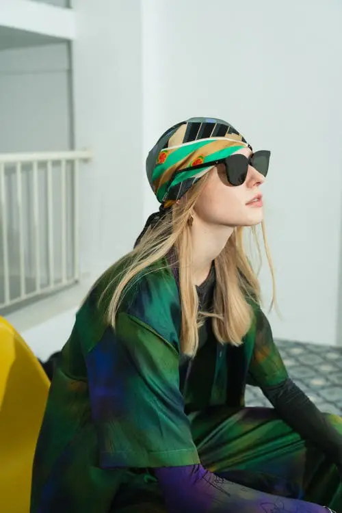 LOST PATTERN Seasons In Park Silk Bandana