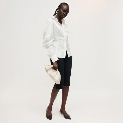 URBAN EXPRESSIONS Jennifer Ruched Vegan Leather Clutch With Chain Strap - Ivory