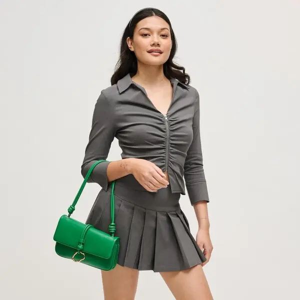 URBAN EXPRESSIONS Belina Crossbody Baguette - Green