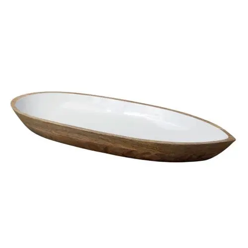 BE HOME Madras Oval Dish - Brown