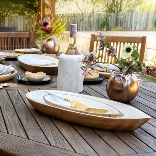 BE HOME Madras Oval Dish