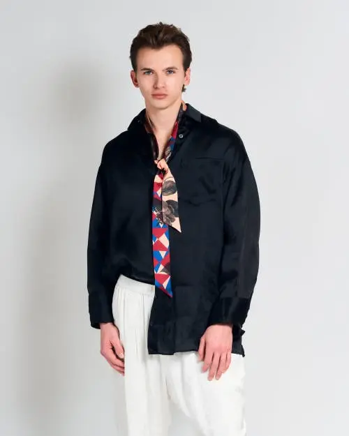 LOST PATTERN Prism Silk Skinny Scarf