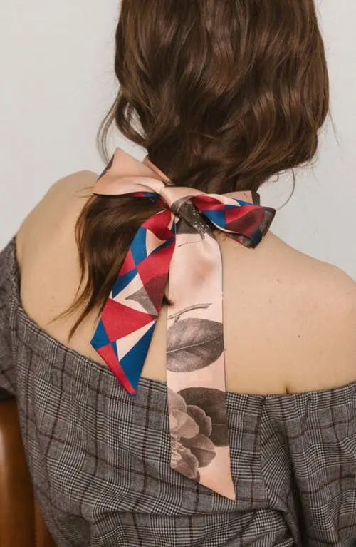 LOST PATTERN Prism Skinny Silk Scarf