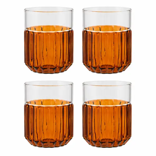 DANICA BRANDS Channel Tumblerset Of 4 - Orange