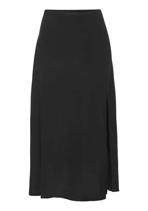 LASCANA Printed Midi Skirt - Black