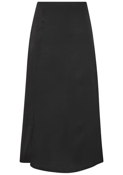 LASCANA Printed Midi Skirt - Black