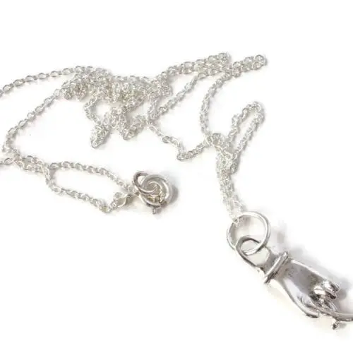 LINN DESIGNS Sterling Cross My Fingers Necklace