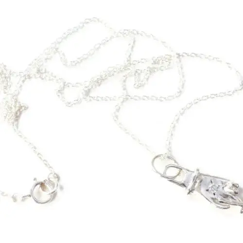 LINN DESIGNS Sterling And Diamond "cross My Fingers" Necklace