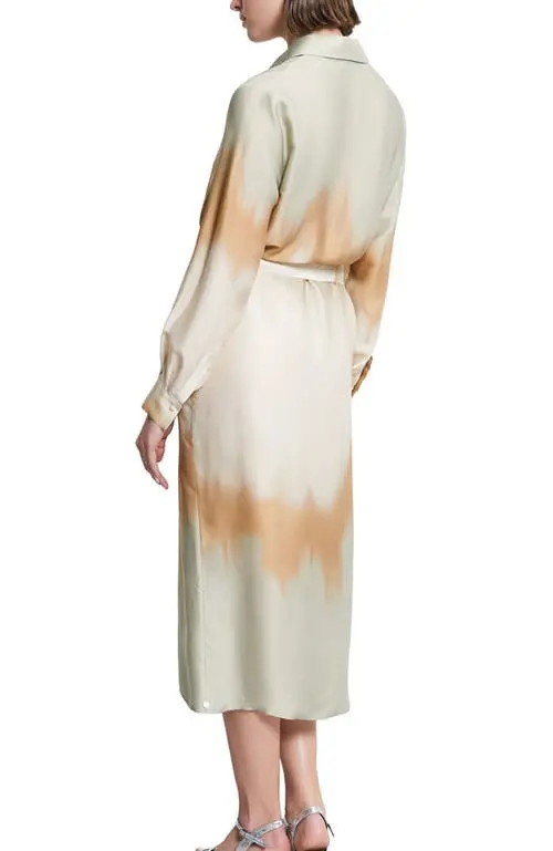 OTTOD'AME Printed Viscose Long Shirt Dress