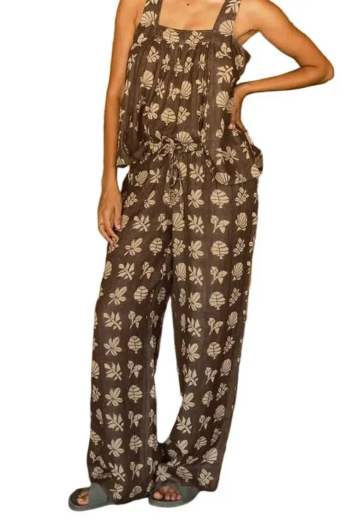Ace & Jig Leone Pull-on Pants With Drawstring Waist - Botanical