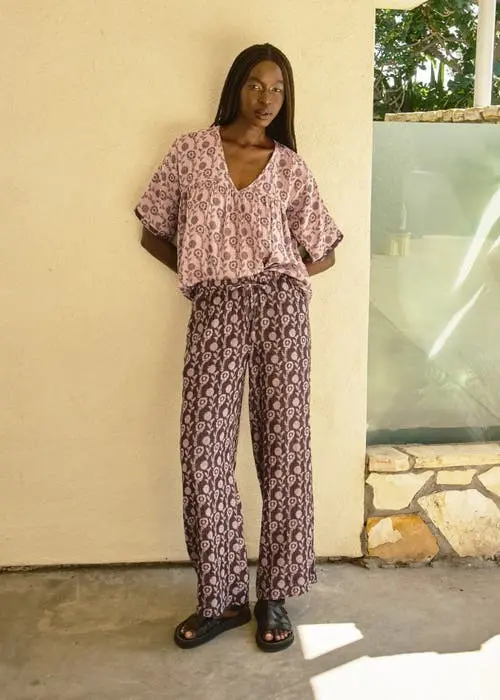 Ace & Jig Leone Pull-on Pants With Drawstring Waist - Hydrangea