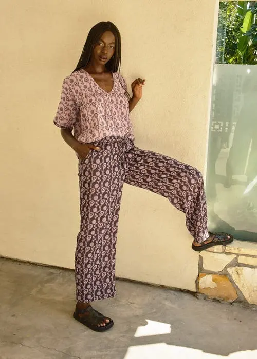 Ace & Jig Leone Pull-on Pants With Drawstring Waist - Hydrangea