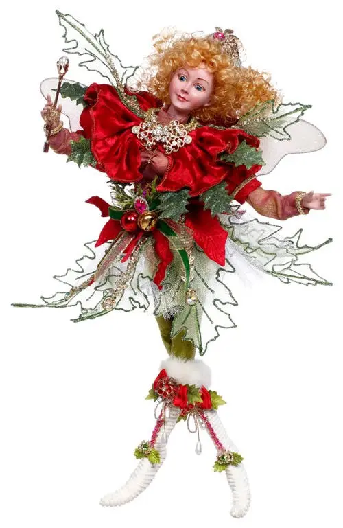 MARK ROBERTS Holly Bells Fairy - Red