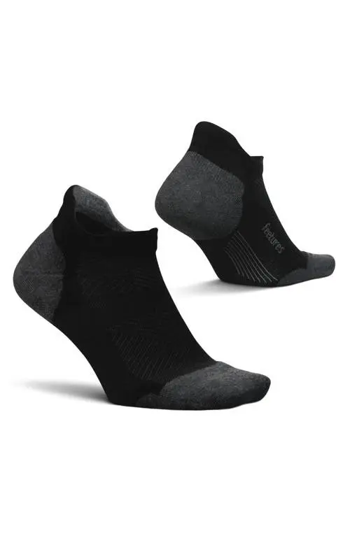 FEETURES Elite Max Cushion No Show Tab Ankle Socks - Black