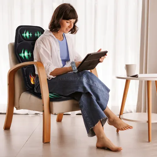 PURSONIC Back Massager & Shiatsu Massager Chair Mat With Heat