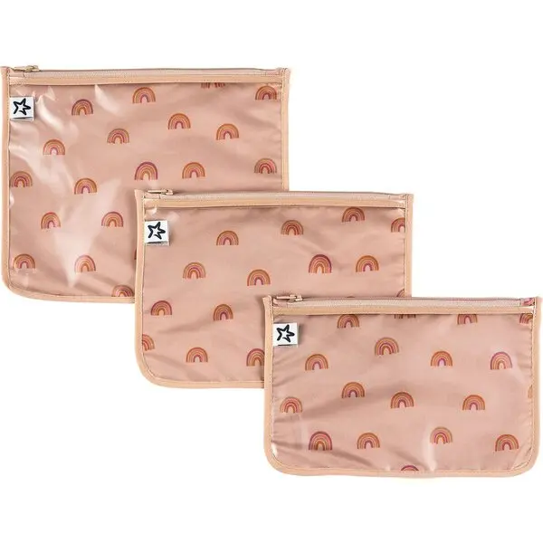 TINY TWINKLE Tsa Approved Clear Front Travel Pouches - Boho Rainbow