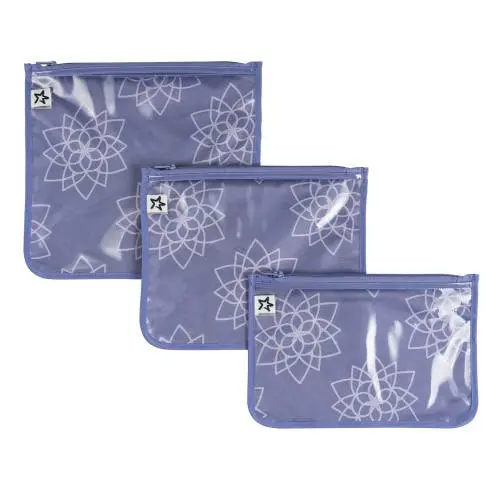TINY TWINKLE Tsa Approved Clear Front Travel Pouches - Lotus