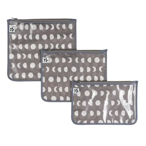 TINY TWINKLE Tsa Approved Clear Front Travel Pouches - Luna