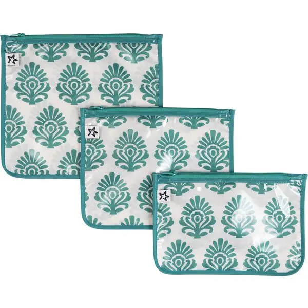 TINY TWINKLE Tsa Approved Clear Front Travel Pouches - Peacock