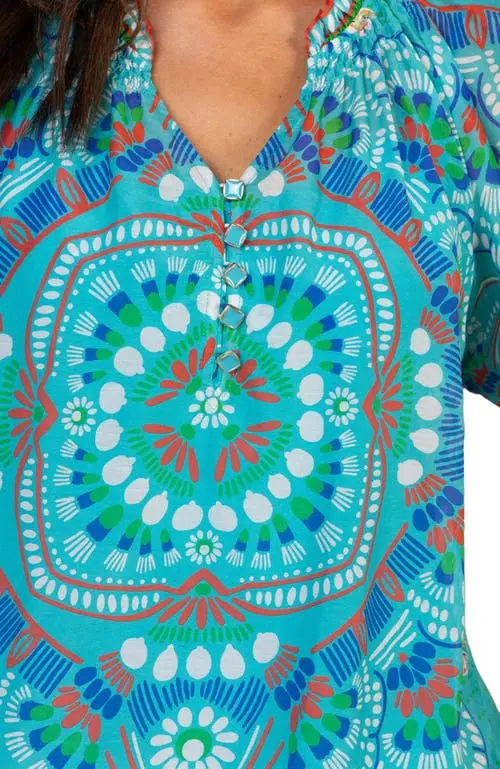 Hale Bob Brisa Voile Top - Turquoise