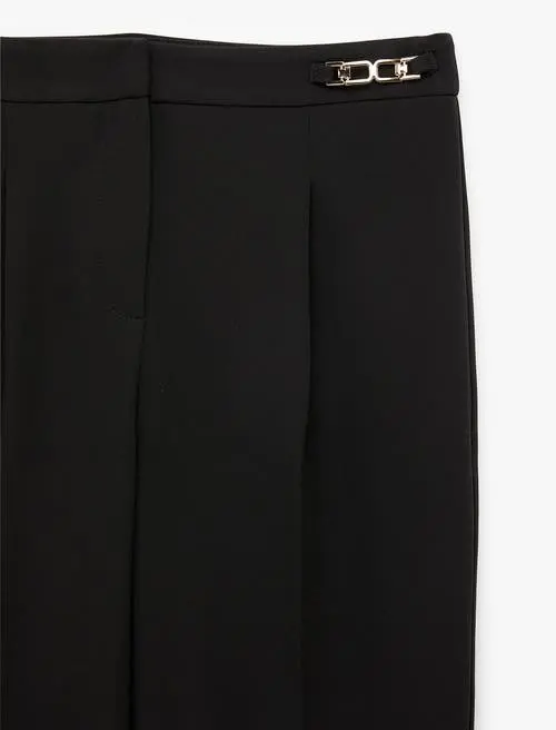 Koton Medium Rise Chain Detail Trousers