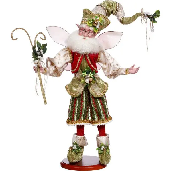MARK ROBERTS Mistletoe Fairy On Base - Red