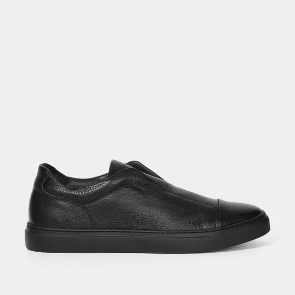 HARRYS OF LONDON Aaron Deerskin Slip-on Sneakers - Black