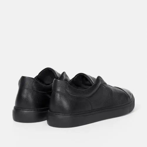 HARRYS OF LONDON Aaron Deerskin Slip-on Sneakers - Black