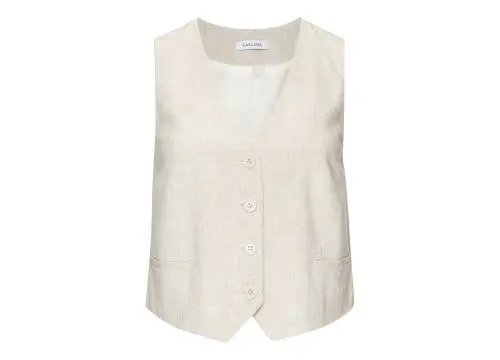 LASCANA Linen Button-up Vest