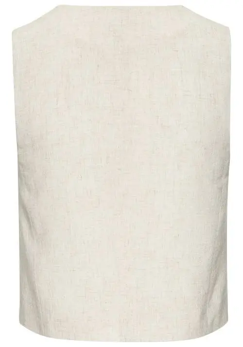 LASCANA Linen Button-up Vest