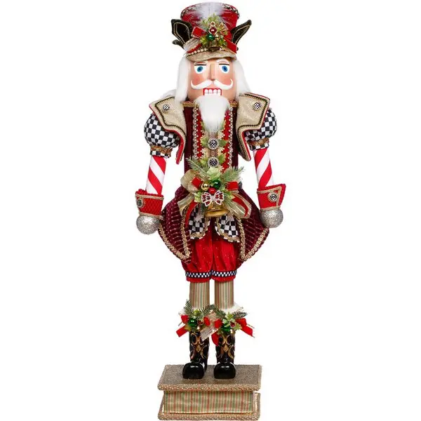 MARK ROBERTS North Pole Checke Nutcracker - Red