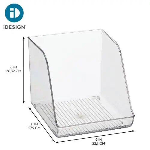 IDESIGN Plastic Water Bottle Organizer For Fridge Bottle Holder For Kitchen And Pantry 4-pack