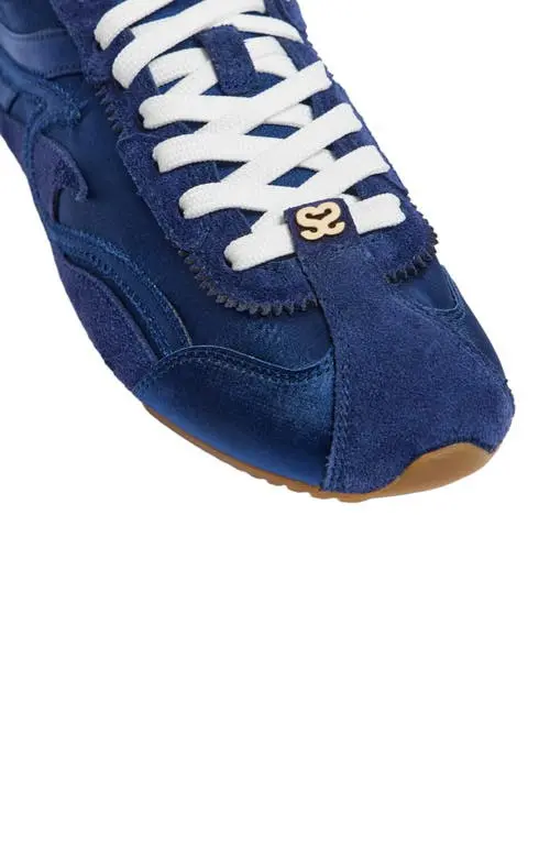 Sandro Mixed Material Light Wave Trainers