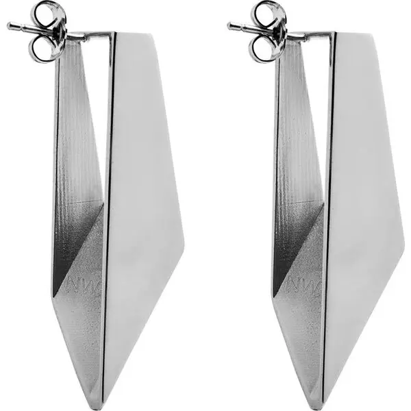 NAYIBE WARCHAUSKY JEWELRY Oblique Earrings - Silver