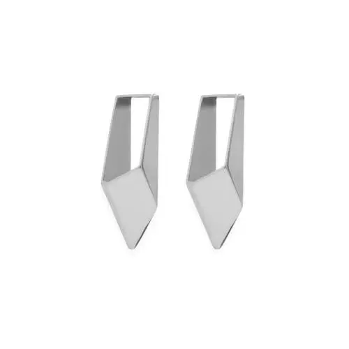 NAYIBE WARCHAUSKY JEWELRY Oblique Earrings - Silver