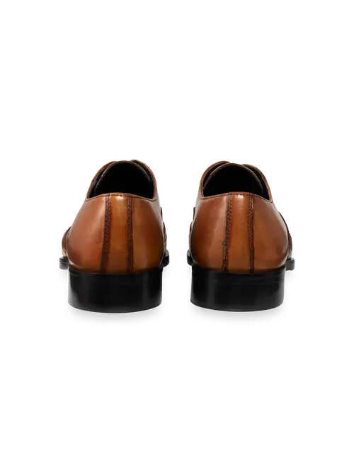 PAUL FREDRICK Leather Wing Tip Oxford Shoes