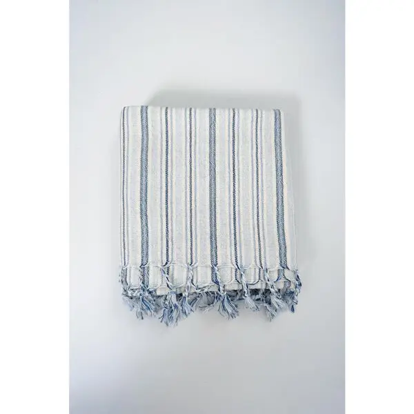 HOME AND LOFT Thin Stripe Cape Towel - Blue
