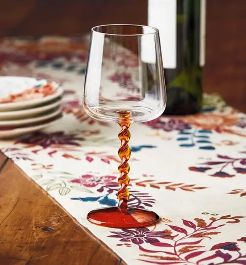 TAG Amber Twist All Purpose Wine Glass Borosilicate 3.22x3.22x8.07