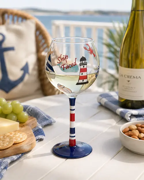 BEACHCOMBERS Lighthouse Harbor Drinking Glass 8.76