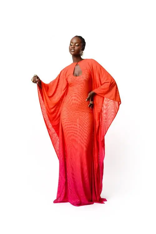 OFUURE Sienna Kaftan Maxi Dress - Orange