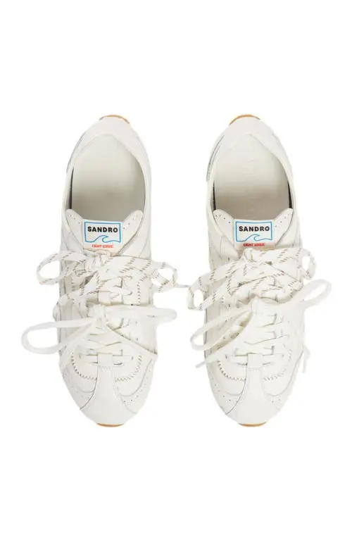 Sandro Light Wave Leather Trainers