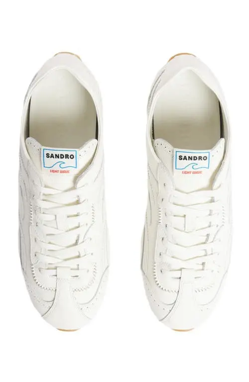 Sandro Light Wave Leather Trainers