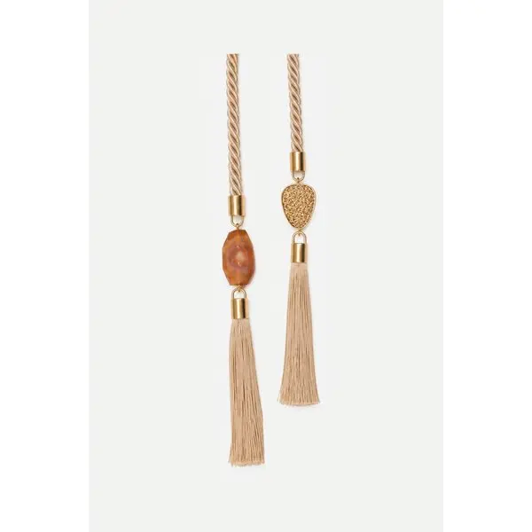 DANIELA MILLAN JEWELRY Silk Tassel Belt - Beige