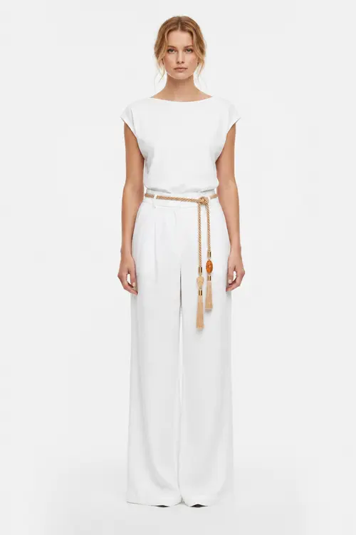 DANIELA MILLAN JEWELRY Silk Tassel Belt - Beige