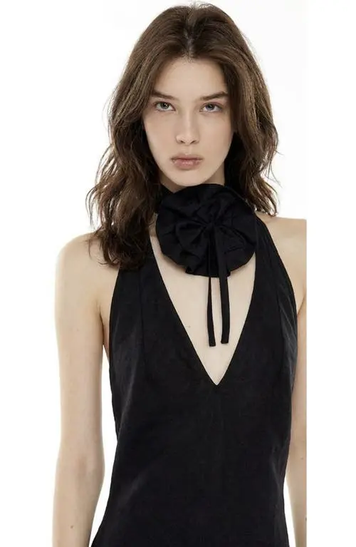 MOTHER OF ALL Fran Belt Maxi Dress - Black