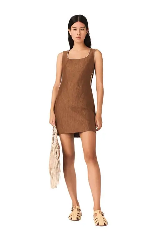 Maje Short Linen-blend Dress