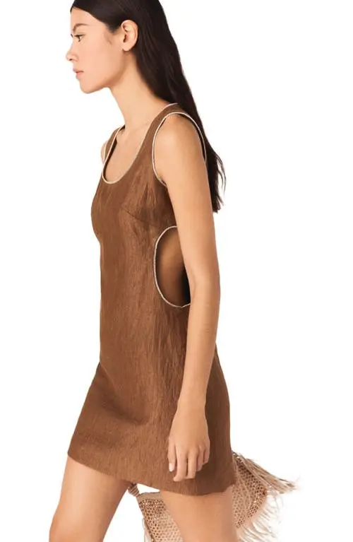 Maje Short Linen-blend Dress